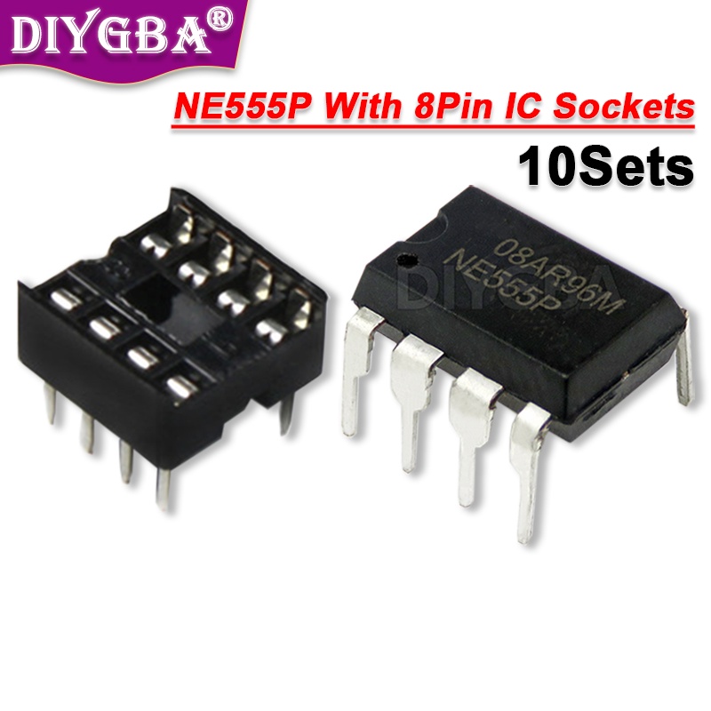 10 cái mới 100% ic ne555p ne555 ne55n 555 bộ hẹn giờ dip-8 8 chân ổ cắm ...