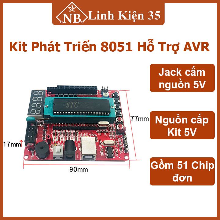 Kit phát triển 8051 hỗ trợ AVR - mạch hỗ trợ học tập các kết nối và giao tiếp nguồn 5v | Shopee ...