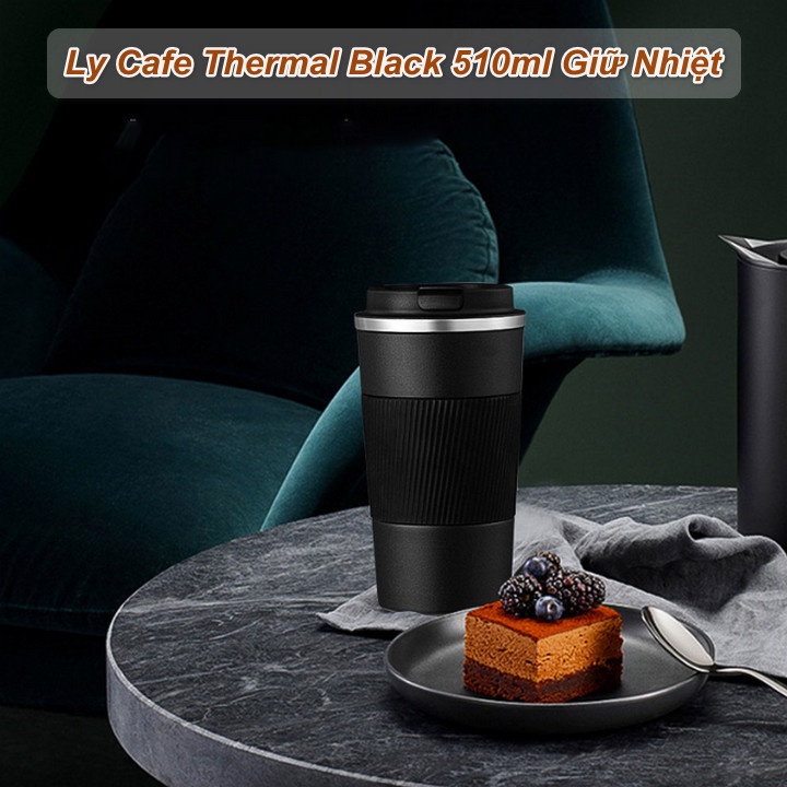 Ly Cafe Thermal Black 510ml Giữ Nhiệt Inox 304 | Shopee Việt Nam