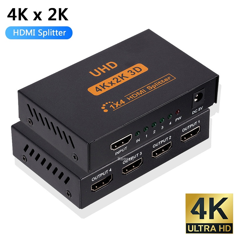 4k 2k hdmi splitter 1x4 video hdmi nhà phân phối 1 trong 4 out 1080p ...