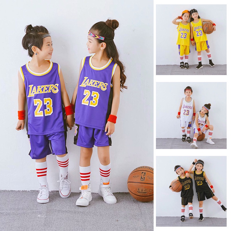 Nba los angeles lakers 23 # kids basketball jersey t-shirt cổ tròn ...