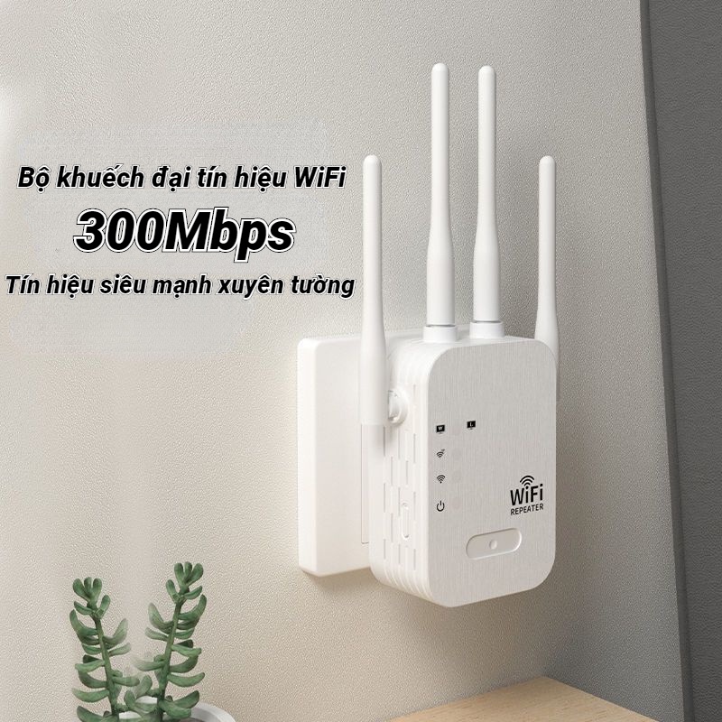 Bộ Kích Sóng Wifi 4 Râu Tốc Độ Cao 300Mbps Kiêm Cục Kích Wifi Không Dây ...