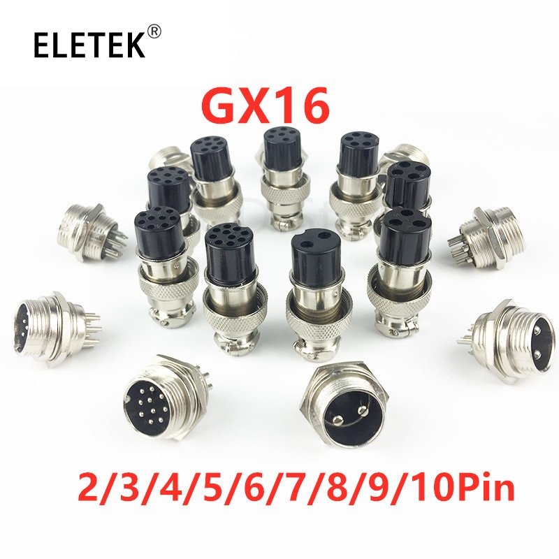 1 Bộ Đầu Nối Dây GX16-2 / 3 / 4 / 5 / 6 / 7 / 8 / 9 / 10 Pin 16mm M16 ...