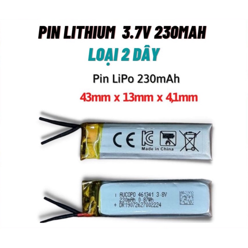 Pin Li-Po 3.7V 230mAh 461341 (Lithium Polymer) | Shopee Việt Nam