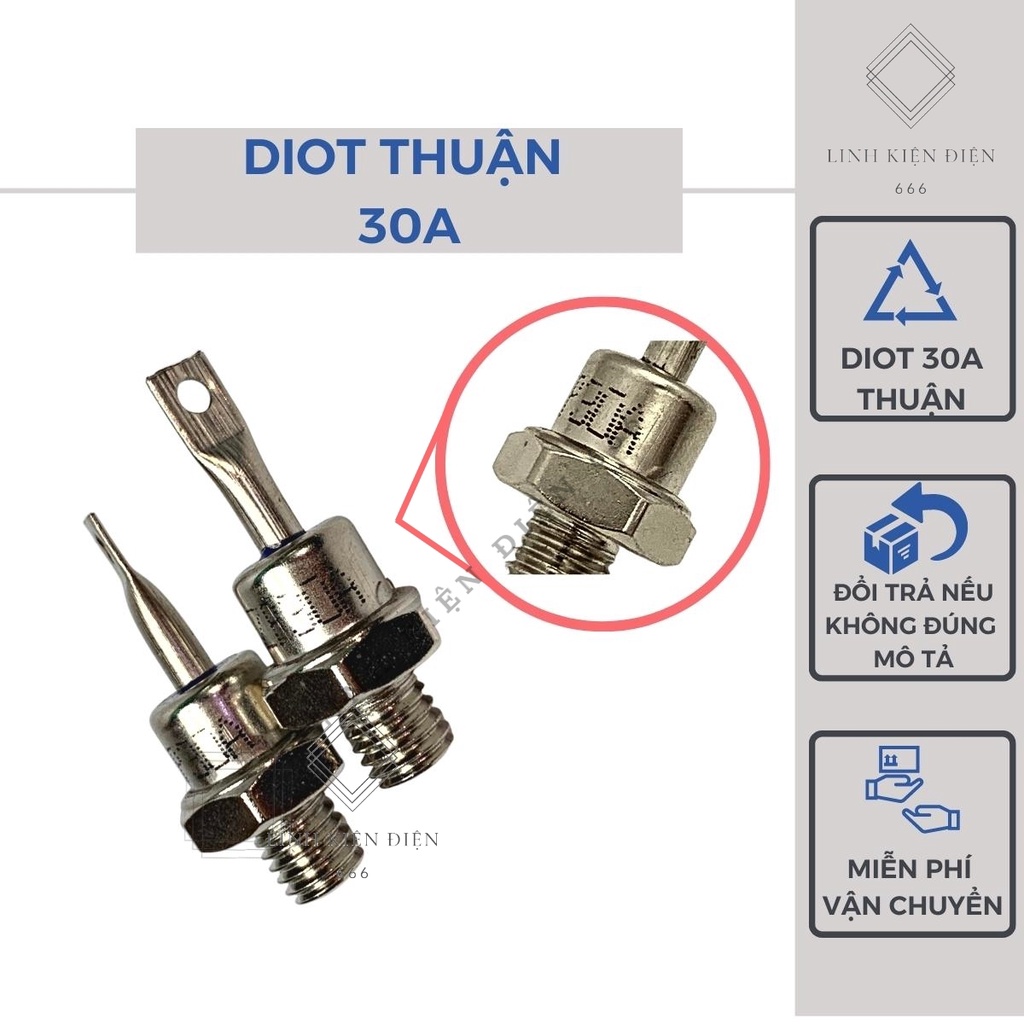 Diode 30A 1 chiều thuận điốt chỉnh lưu cho máy nạp ắc quy DIOTTQ30A ...