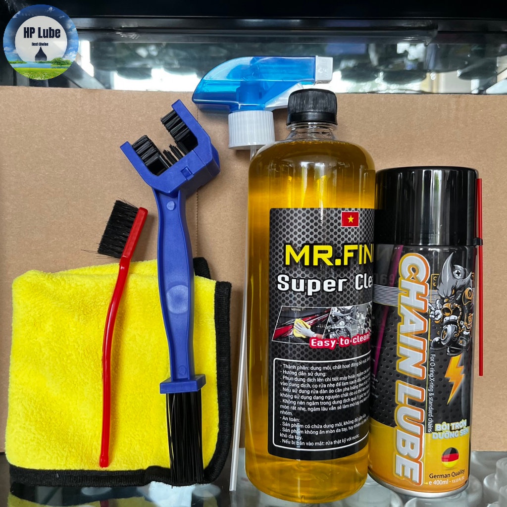 Dưỡng Sên Sprayking + Rửa Sên, rửa xe Mr.FINN 1L, tẩy rửa đa năng xe ...