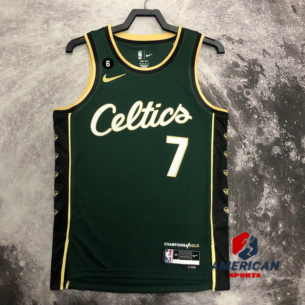 Áo Thun Bóng Rổ boston celtics jaylen Nâu Xanh Lá 2023 Phiên Bản Thành ...