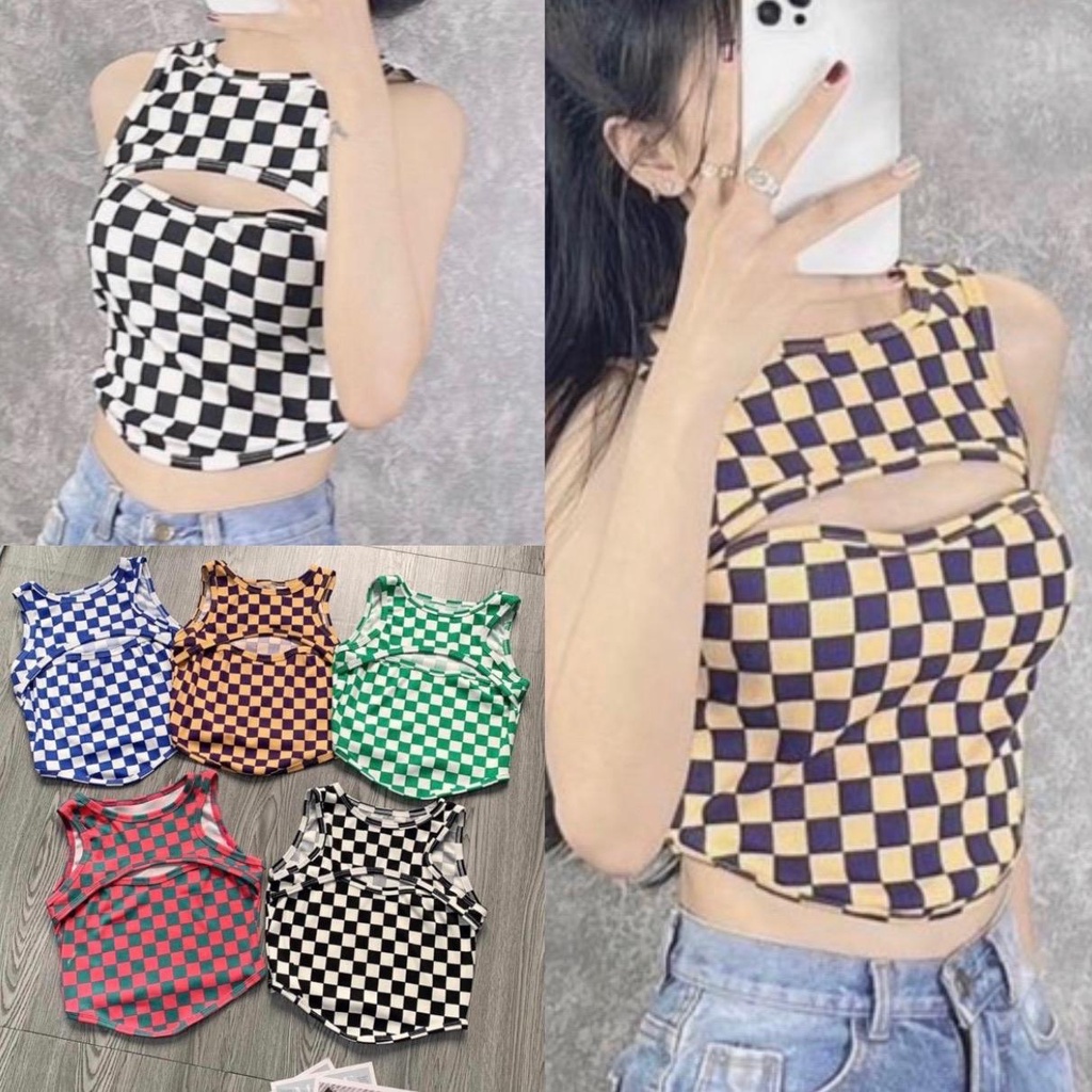 Áo caro 3 lỗ chất đẹp vải gân contton | Shopee Việt Nam