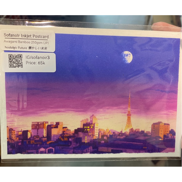 [Sofa Noir Melodrama] Inkjet postcard "Nostalgic Future" giấy sợi tre ...