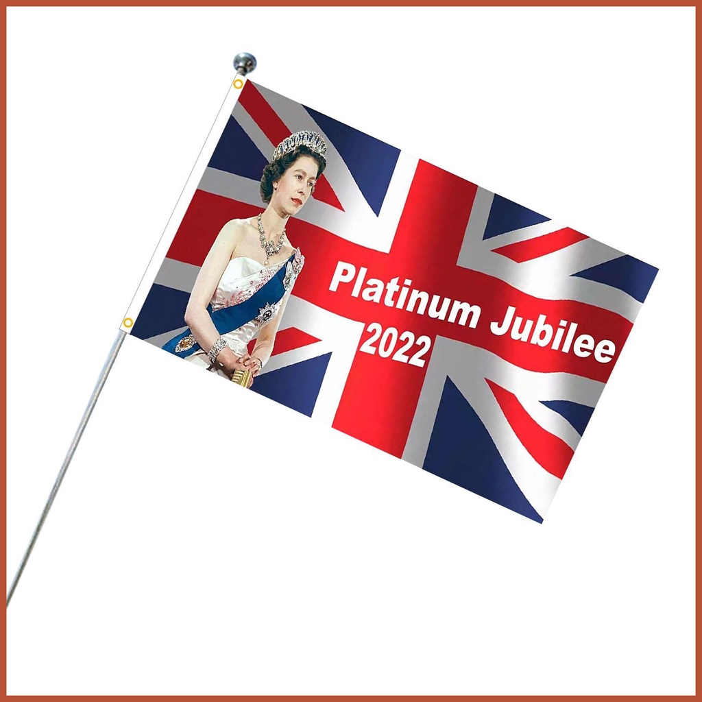 Queens platinums jubilee 2022 flag với nữ hoàng elizabeth flags union ...