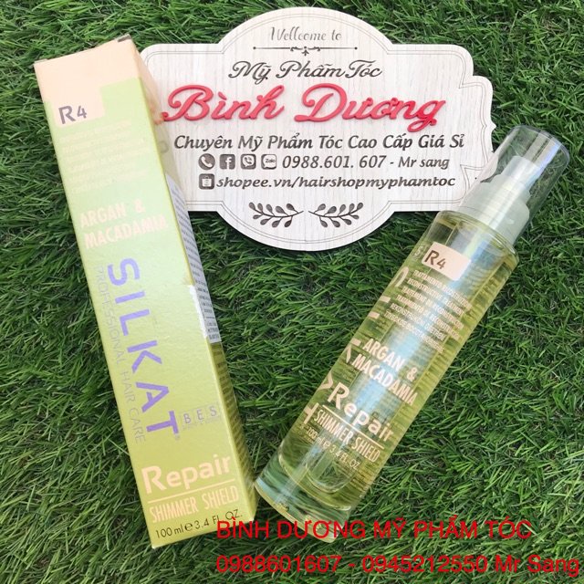 Tinh dầu xịt dưỡng Argan & Macadamia Bes Hergen Silkat Repair R4 ...
