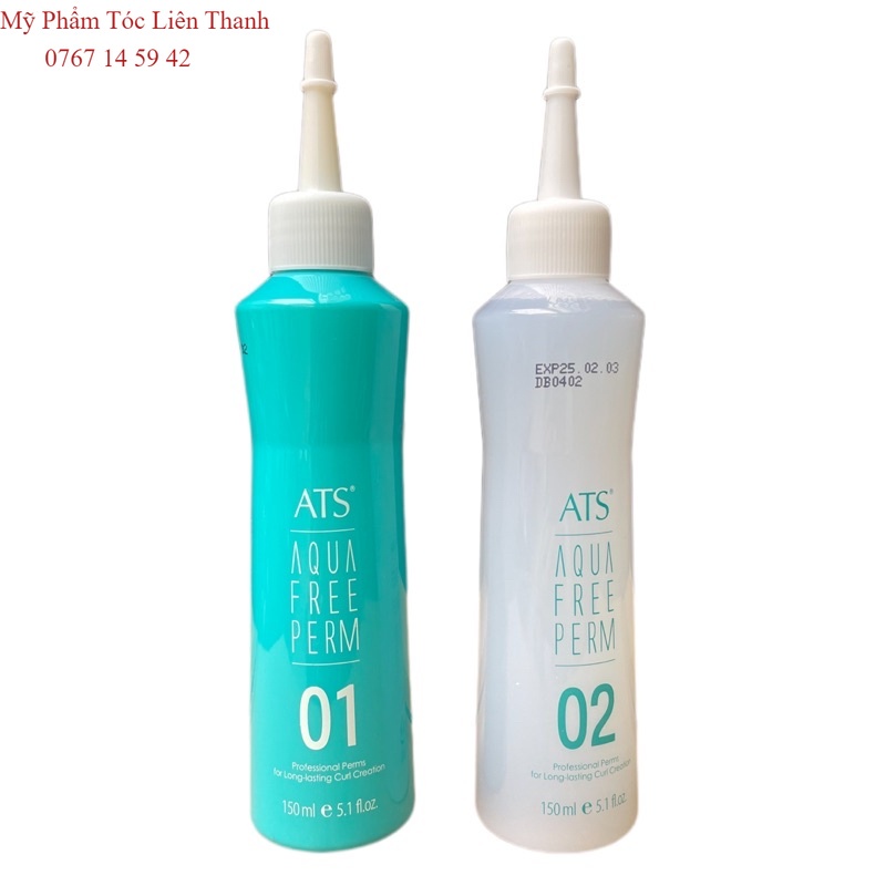Cặp uốn lạnh tạo sóng xoăn ATS Aqua Free Perm 150mlx2(new-2023 ...
