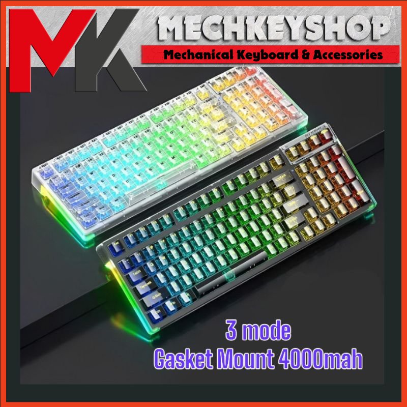 Bàn phím cơ không dây Aula F98 3 mode Gasket mount RGB hotswap | Shopee ...