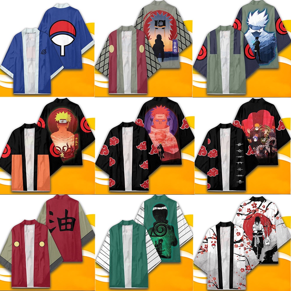 Áo Choàng Kimono Biểu Tượng Uchiha Sharingan NARUTO Haori Sasuke ...