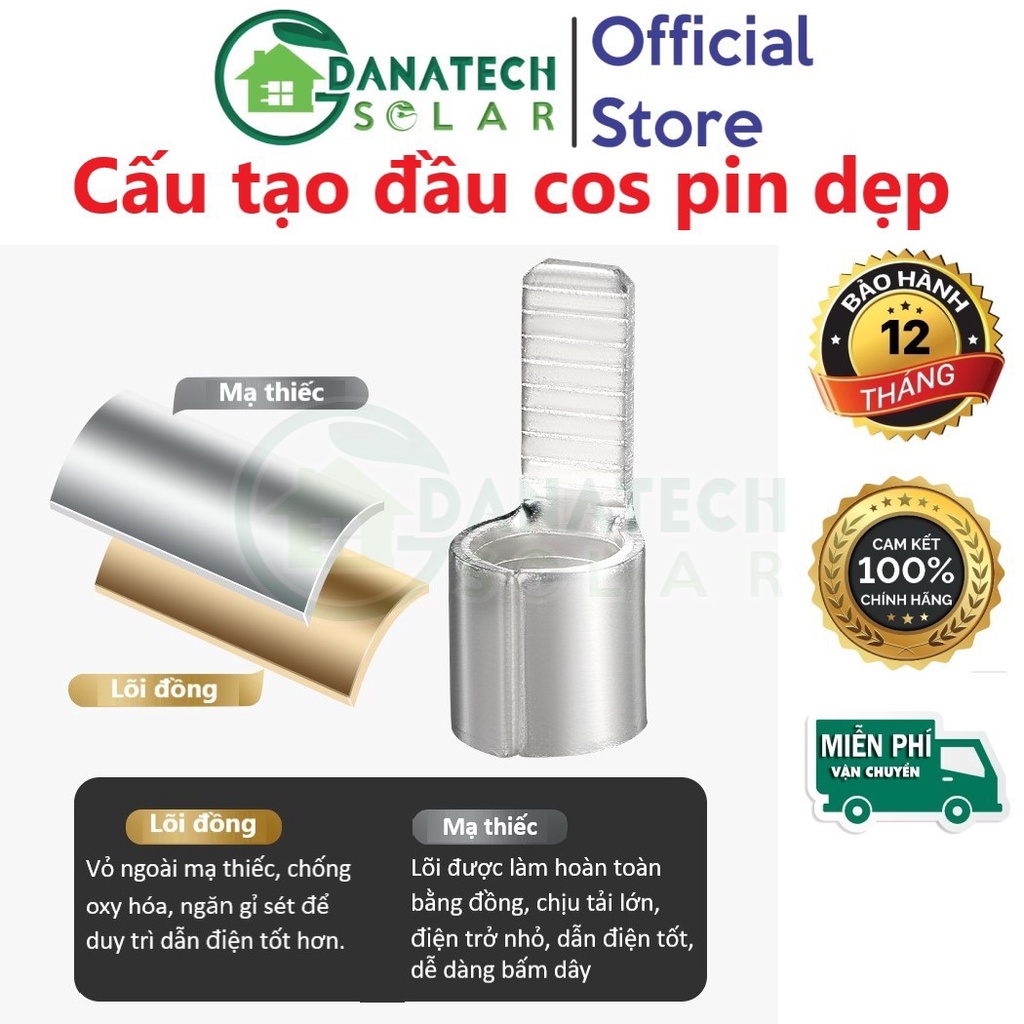 Đầu cos dây điện, Cos pin dẹp đặc trần C45 bấm nối dây điện | Shopee ...