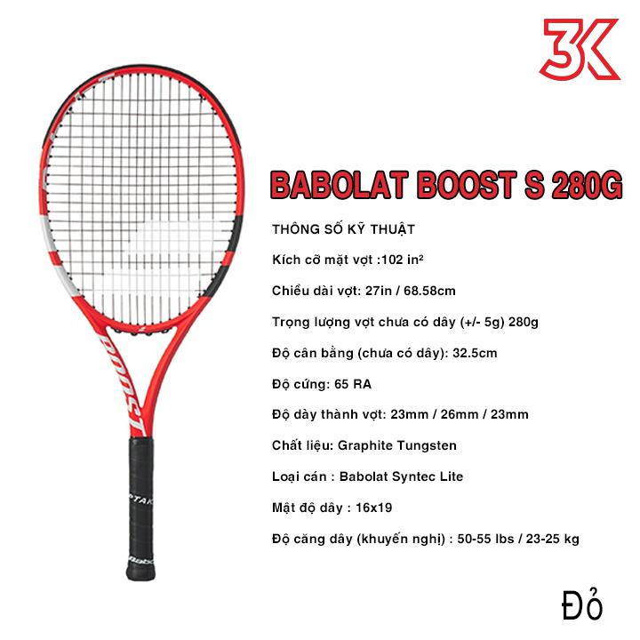 Vợt TENNIS BABOLAT BOOST S 280G 1 VỢT 1 TÚI Đã Đan Sẵng[Chính hãng ...