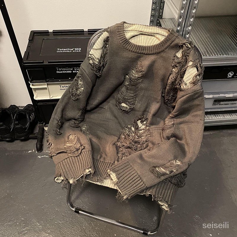 [SEI Home] Áo Khoác Sweater Dáng Rộng Dệt Kim Màu Sắc Tương Phản Phong ...