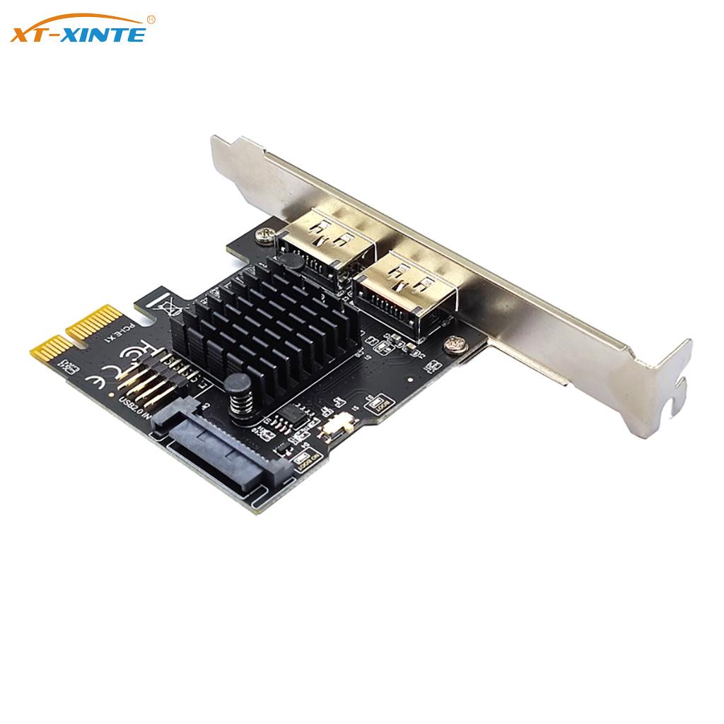 Card Mở Rộng Chuyển Đổi PCI-Express x1 Sang eSATA + USB 2.0 9pin SATA ...