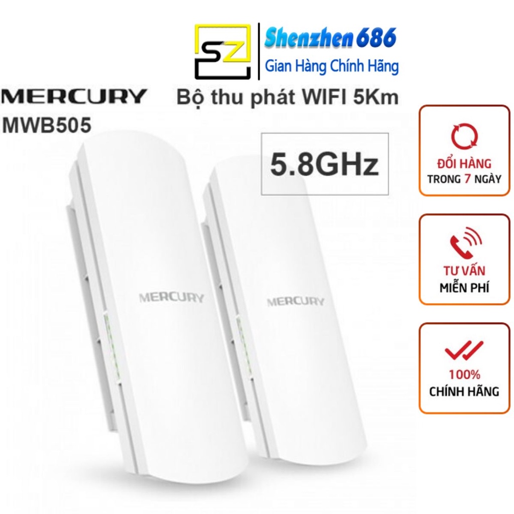Bộ thu phát wifi không dây Mercury MWB505S 5G Dùng lắp camera IP ...