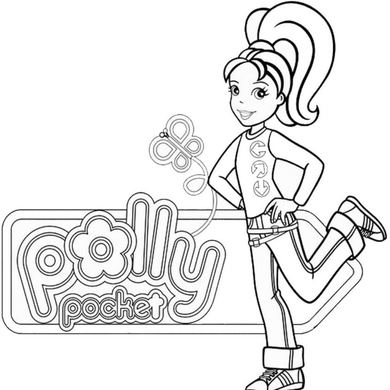 Polly Pocket - Set 10 Tờ Tranh Tô Màu A4 A5 Dành Cho Màu Sáp, Màu Chì ...