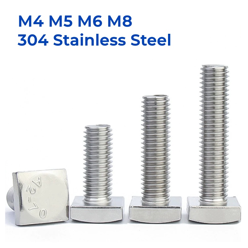 M4 m5 m6 m8 gb35 304 a2-70 thép không gỉ hình vuông phẳng bốn hình ...