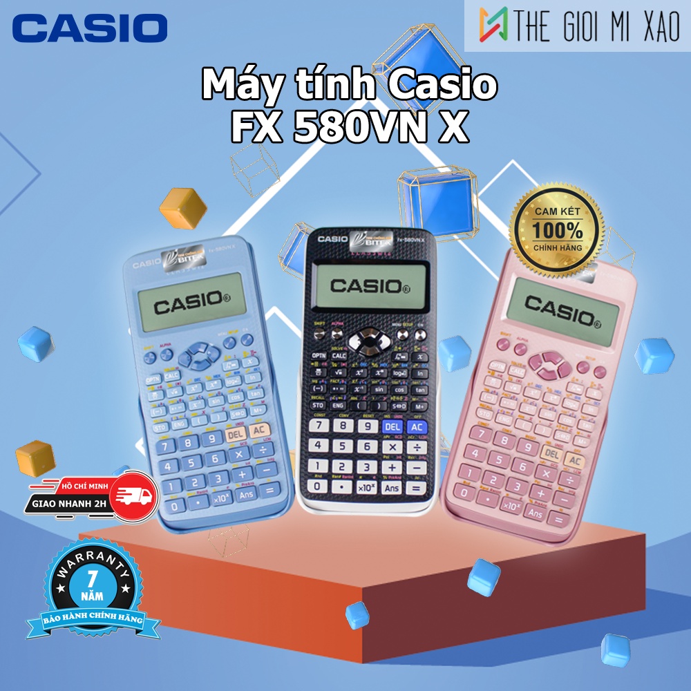 Máy Tính Casio FX-580VN X dành cho học sinh cấp 3 cấp 2 chuyên dụng cho ...