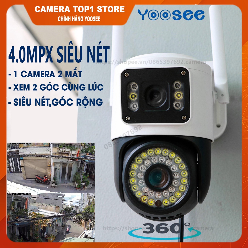 Camera YooSee Ngoài Trời 2 Mắt Mode Q42D - Chuẩn 4.0Mpx Siêu Nét Góc ...