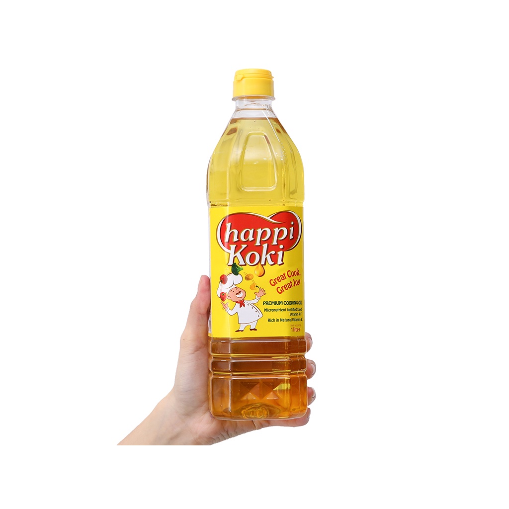 HCM [HCM]Dầu Ăn Happi Koki 1 LÍT (Chính Hãng) | Shopee Việt Nam