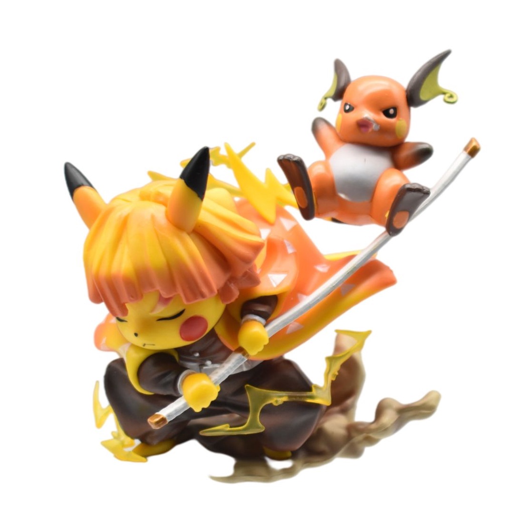 Mô hình Zenitsu Pikachu Thunder Breathing 9cm Pokemon Cosplay Chính ...