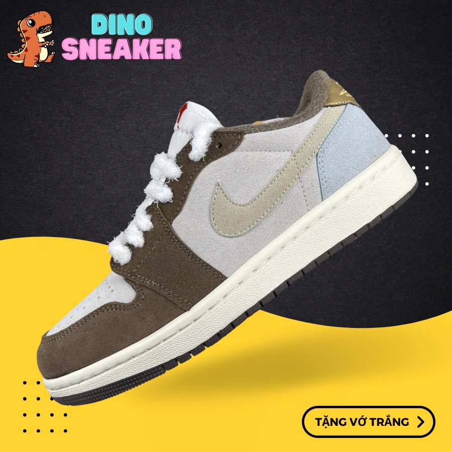 Giày JD1 Retro Low OG Year of the Rabbit, JD 1 Năm Thỏ (Mèo) Nâu Kem ...