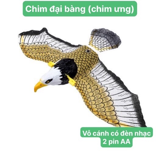 Đồ chơi mô hình Chim Đại Bàng ( chim ưng) vỗ cánh dùng pin có đèn nhạc ...