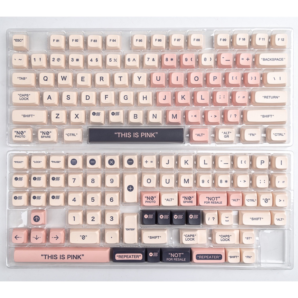 147 Phím Trái Tim Nhựa Keycaps XDA Profile Màu Hồng Nữ Tính PBT Dye Sub ...