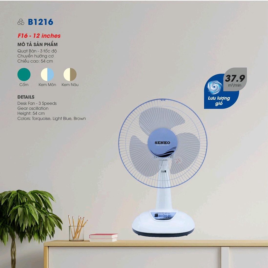 Quạt Bàn B3 Senko B1216_ hàng chính hãng | Shopee Việt Nam