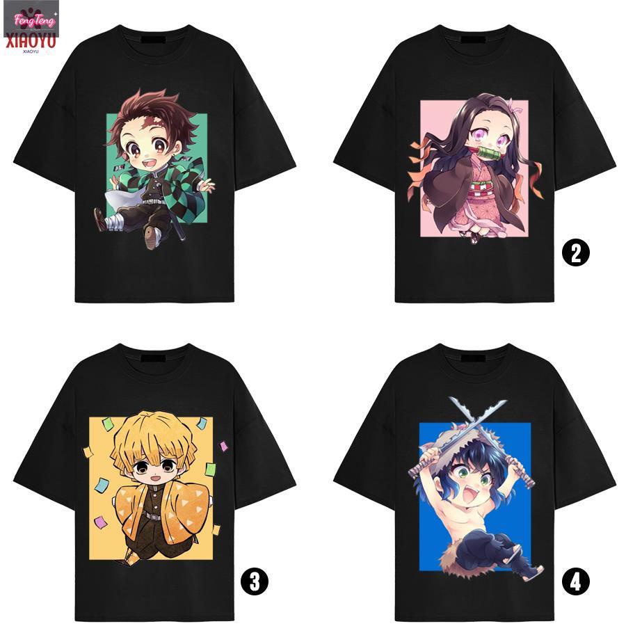 Kimetsu no yaiba chibi T-shirt, Demon Killer T-shirt, tanjiro zenitsu ...