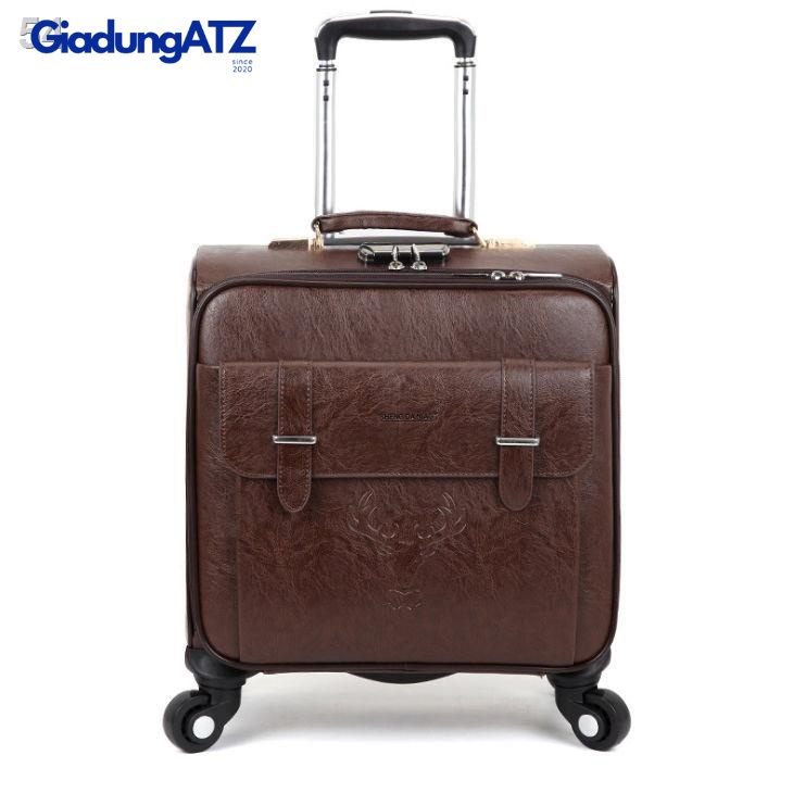 Vali doanh nhân nam cabin 18 inch retro , vali kéo nhỏ nhẹ siêu da ...