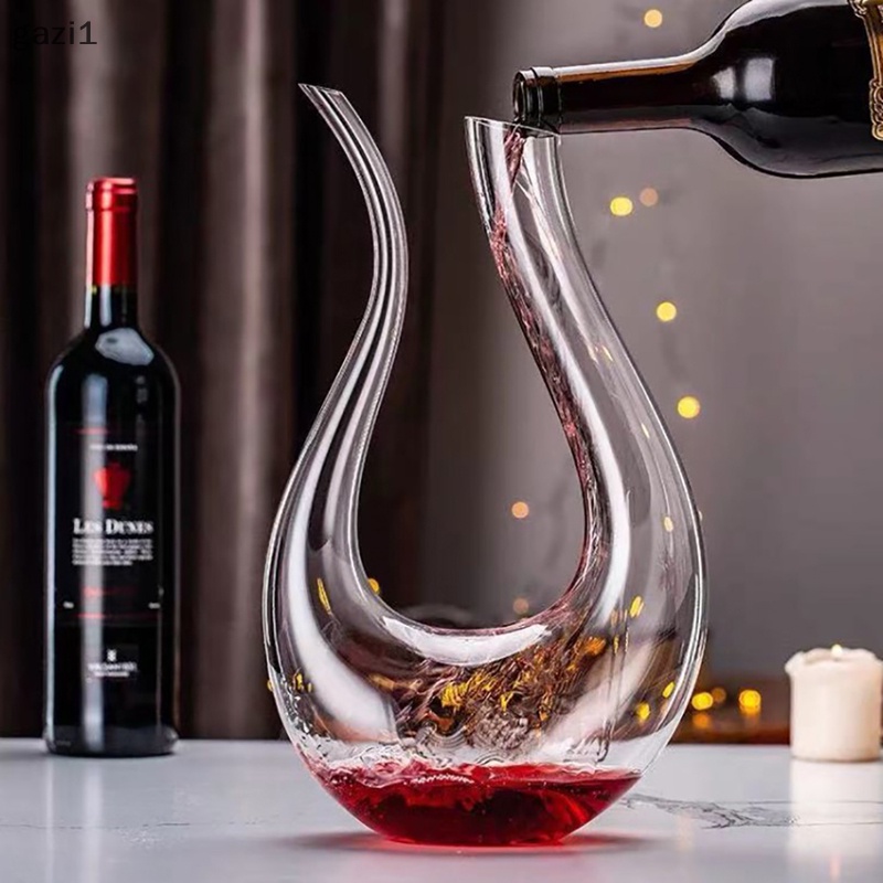 [gazi1] Hộp quà tặng bình đựng rượu hình chữ u-shaped swan decanter creative wine separator ...