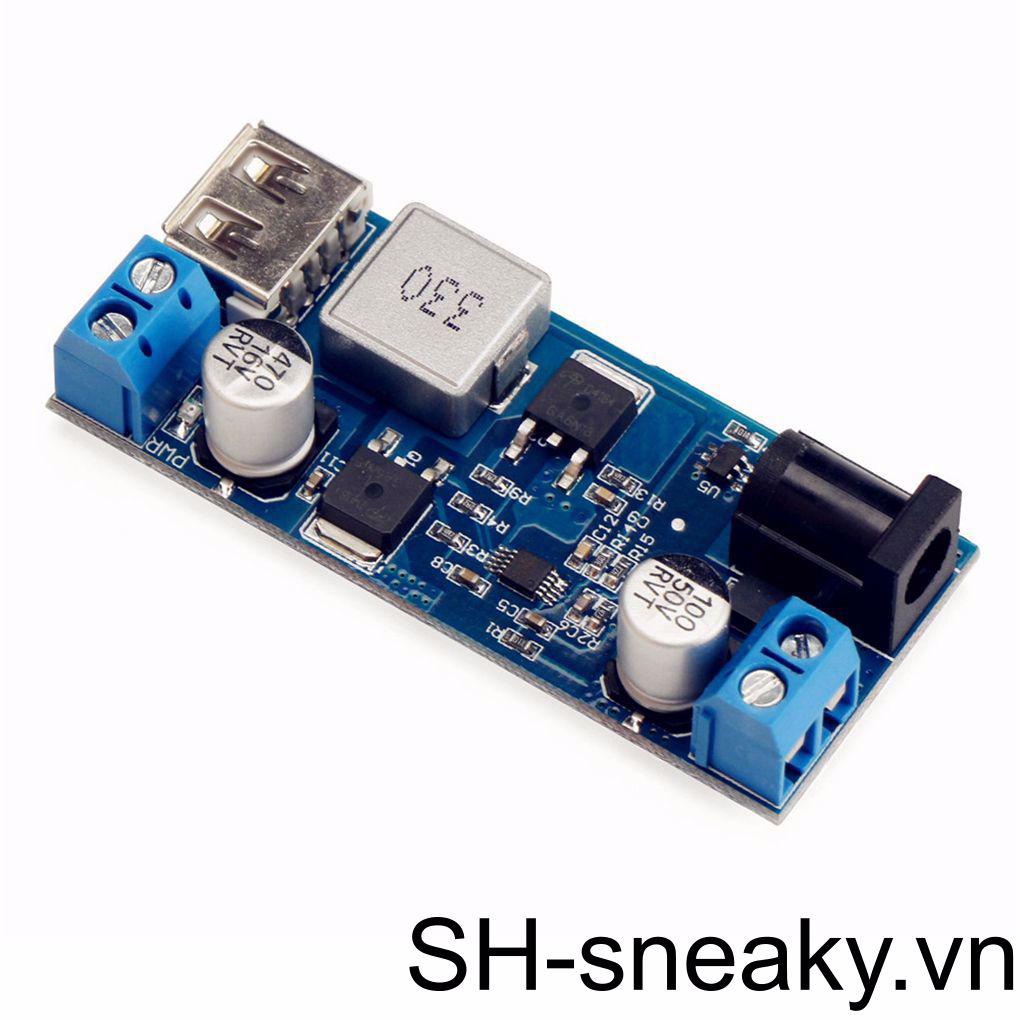 Bo Mạch Chuyển Đổi Nguồn Điện Lm2596s Dc Dc 24v 12v Sang 5v Usb 5a