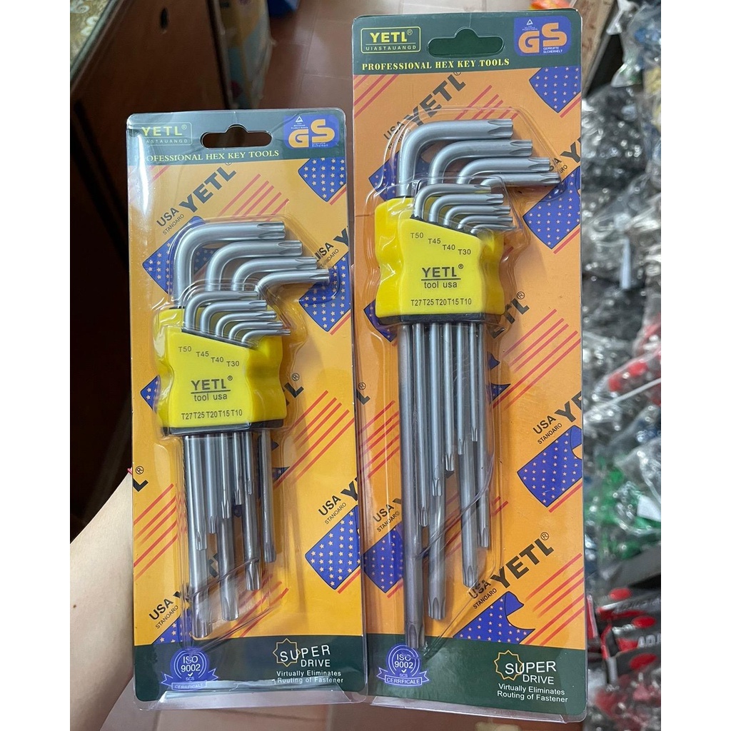 Bộ Lục Giác Hoa Thị , lục giác hoa khế YETL ngắn, dài chuyên tháo ốc ...