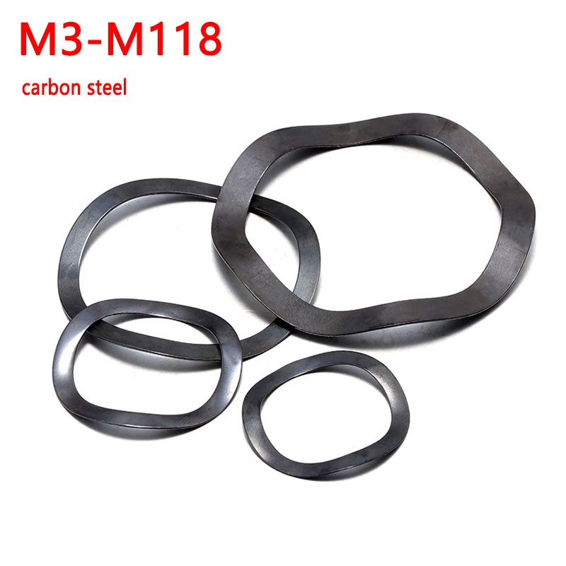 Bộ Vòng Đệm Lò Xo Bằng Kim Loại Đàn Hồi Màu Đen M3 M4 M5 M6 M8 M10 M12 ...