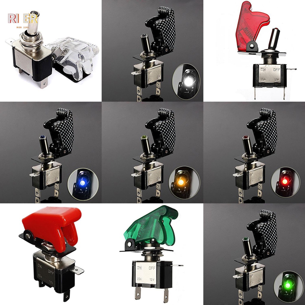 12v 2pins car dash rocker switch lever spst bật / tắt máy bay carbon ...