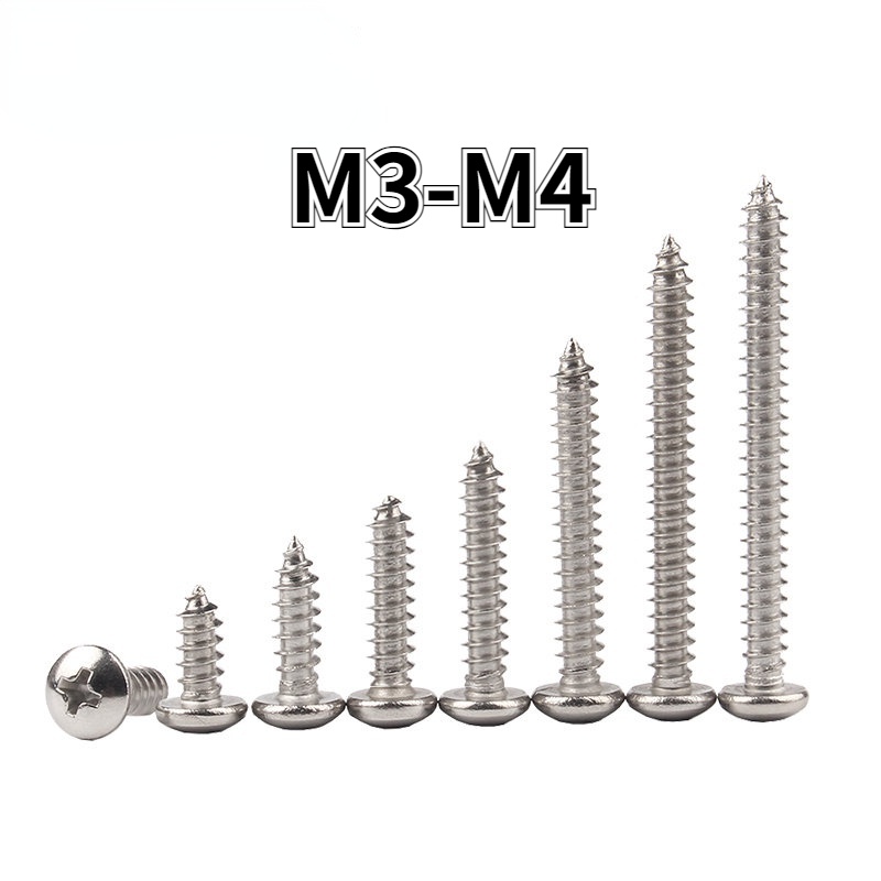 [XJK] 304 vít tự khai thác bằng thép không gỉ Phillips đầu nhọn vít đầu tròn Phillips vít ...