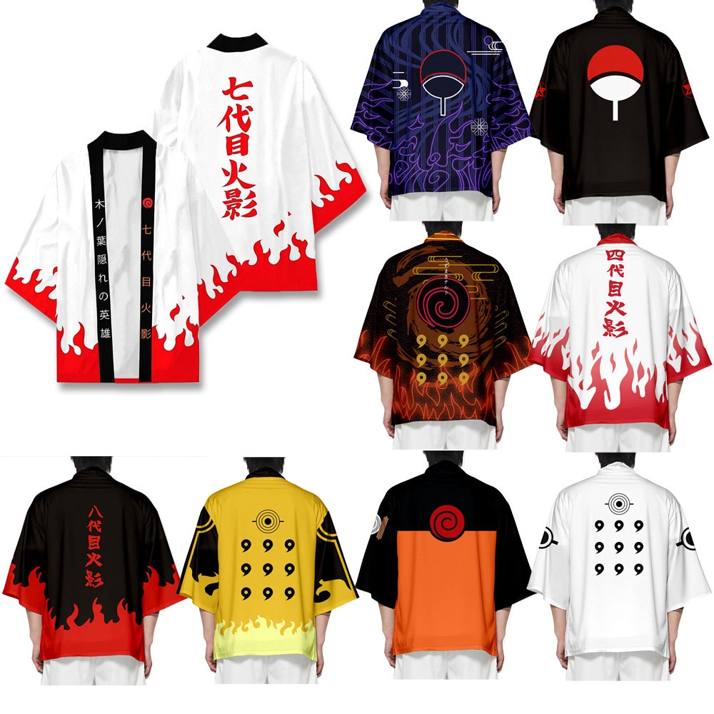 Áo Choàng Kimono Biểu Tượng Uchiha Sharingan NARUTO Haori Sasuke ...