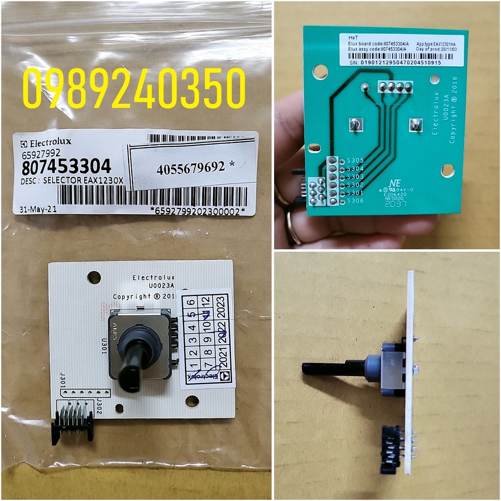 Bo mạch núm xoay máy giặt Electrolux EWP 85742, 85752 chính hãng ...