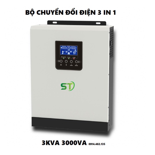 Biến Tần Tích Hợp 3KVA 2400W Điện Mặt Trời,+ Hệ Thống Kiểm Soát Pin NLMT 24V 50A | Shopee Việt Nam