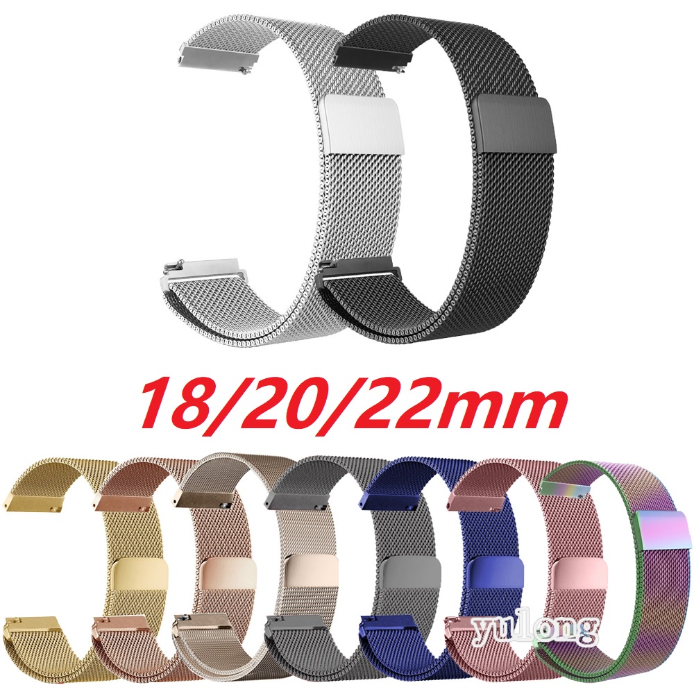18mm 20mm 22mm Milanese Loop Dây đeo cho Samsung Huawei GT4 GT5 GT6 pro ...