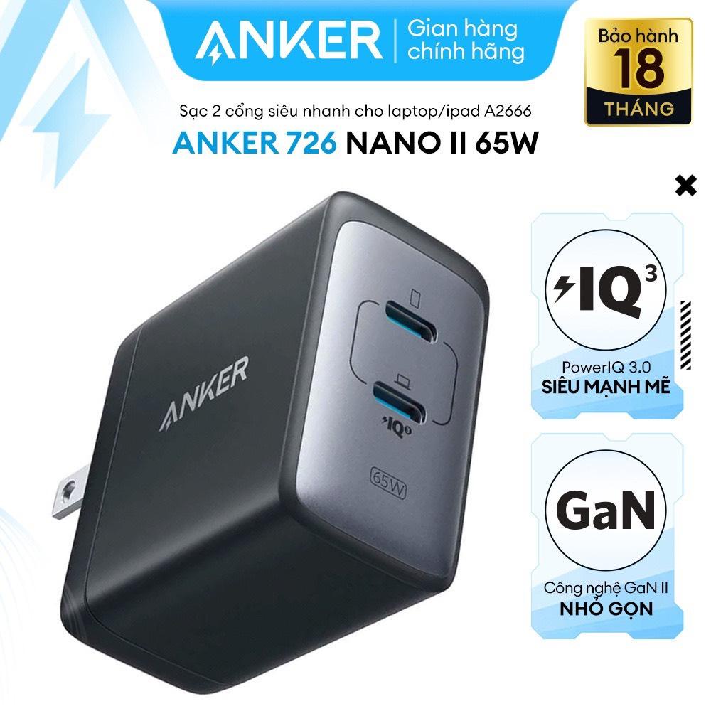 Củ sạc Anker 726 Nano II - 2 cổng 65W - A2666 | Shopee Việt Nam