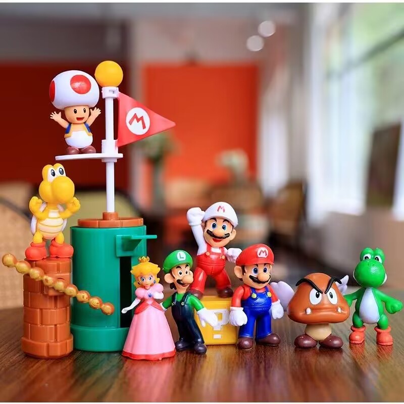 Set 5 / 12 Mô Hình Nhân Vật Super Mario Trang Trí Bánh Kem | Shopee ...