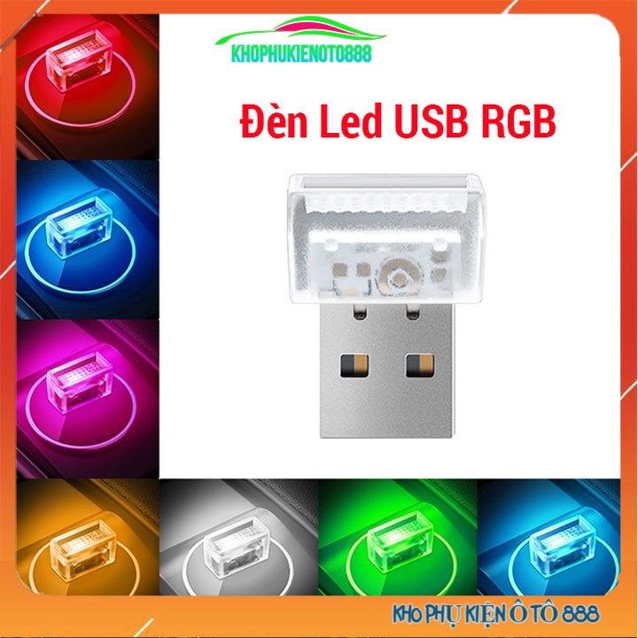 Đèn led USB RGB đầy màu sắc đổi màu liên tục trang trí ô tô phòng ngủ ...