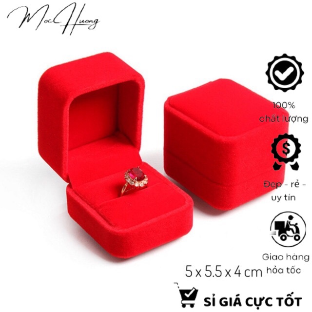 Hộp nhung đựng nhẫn cao cấp - MH580 MOCHUONG JEWELRY | Shopee Việt Nam