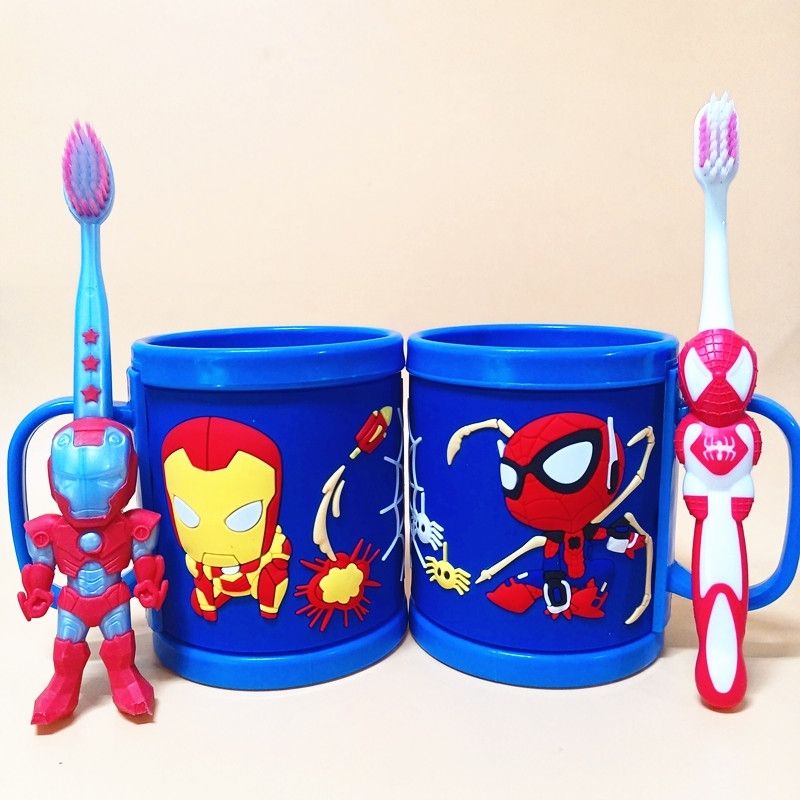 in stock# children's cartoon soft hair toothbrush Altman Superman Iron ...